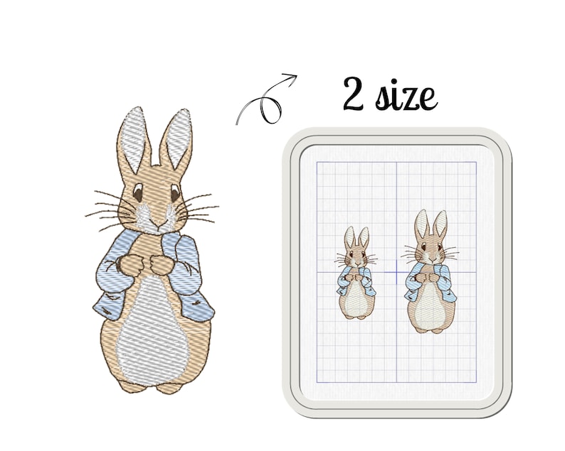 Peter Rabbit Embroidery Design, Beatrix Potter Machine Pattern (3/4 ...