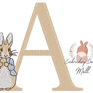 The Tale of Peter Rabbit Letter A 3 Inch 4 Inch , Embroidery Machine ...