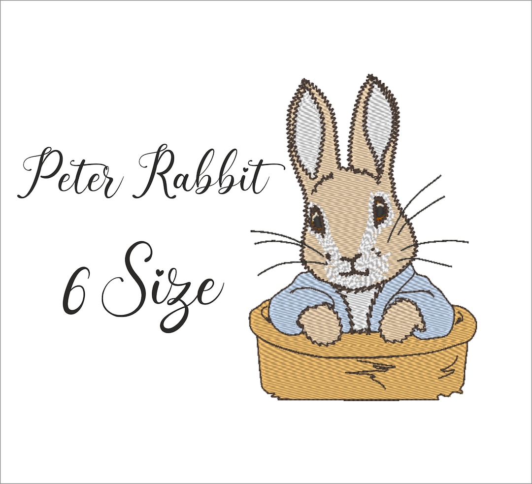 Beatrix Potter Peter Rabbit in Pot Embroidery Machine Embroidery ...