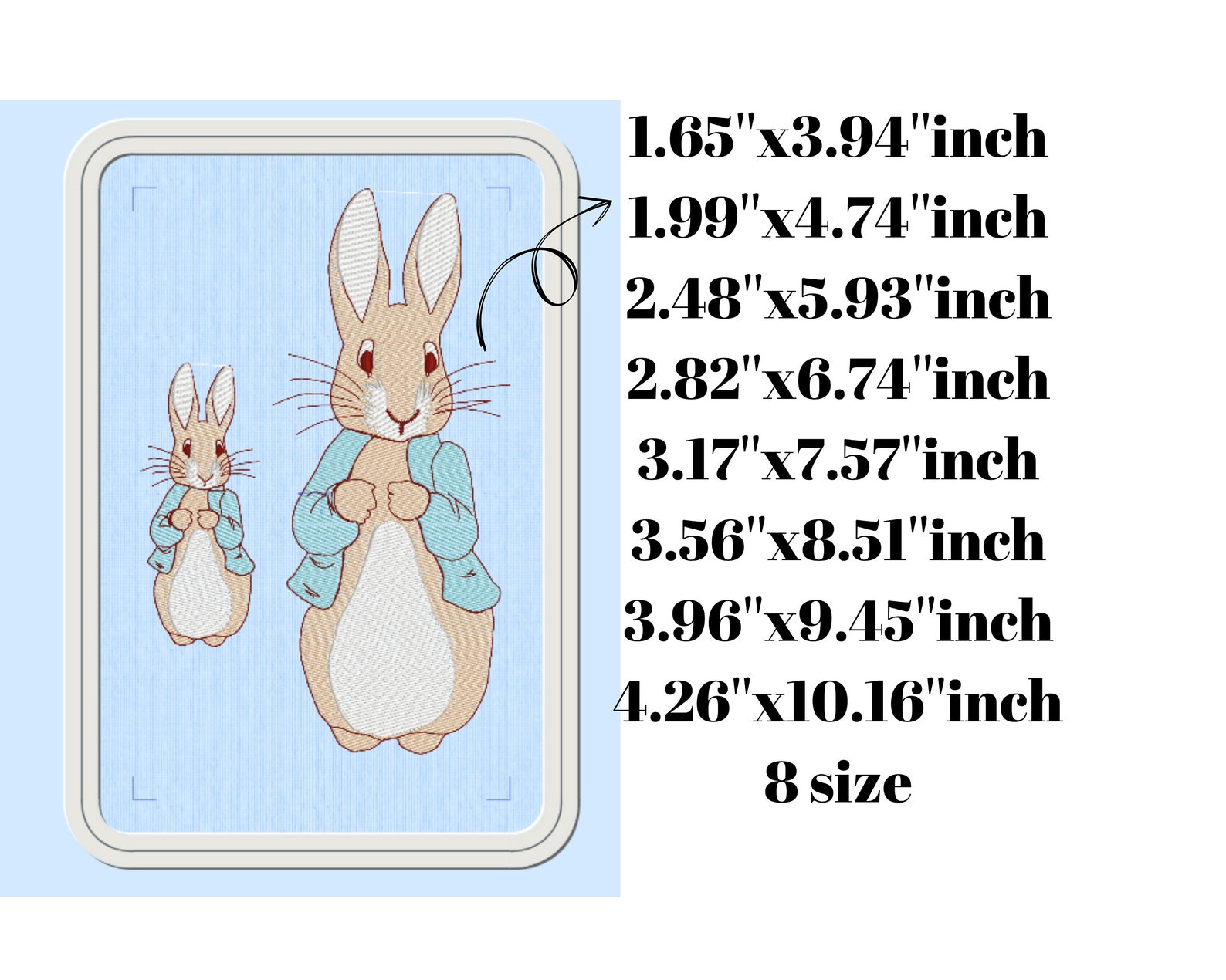The Tale of Peter Rabbit Embroidery Machine Pattern File,cottontail ...
