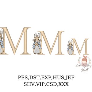 The Tale of Peter Rabbit Letter M 3 Inch 4 Inch 5 Inch , Embroidery ...