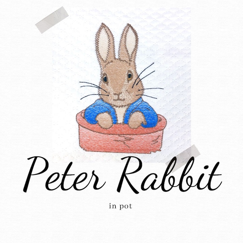Beatrix Potter Peter Rabbit in Pot Embroidery Machine - Etsy