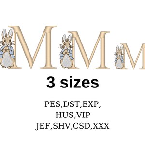 The Tale of Peter Rabbit Letter M 3 Inch 4 Inch 5 Inch , Embroidery ...