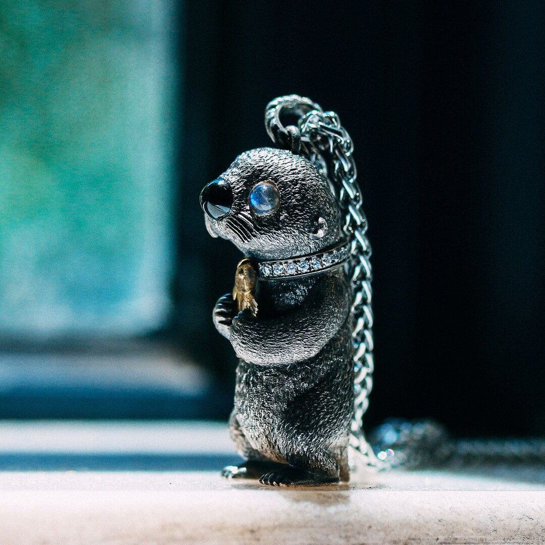 Sea Otter Pendant. 925 Silver Necklace. Animal Pendant. Handmade ...