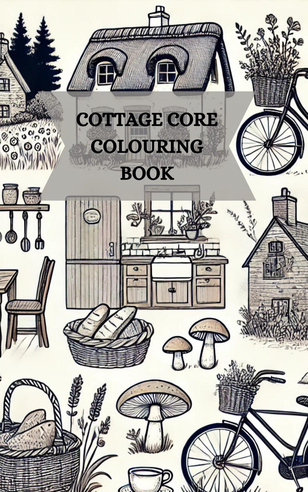 Cottage Core Colouring Book - Etsy