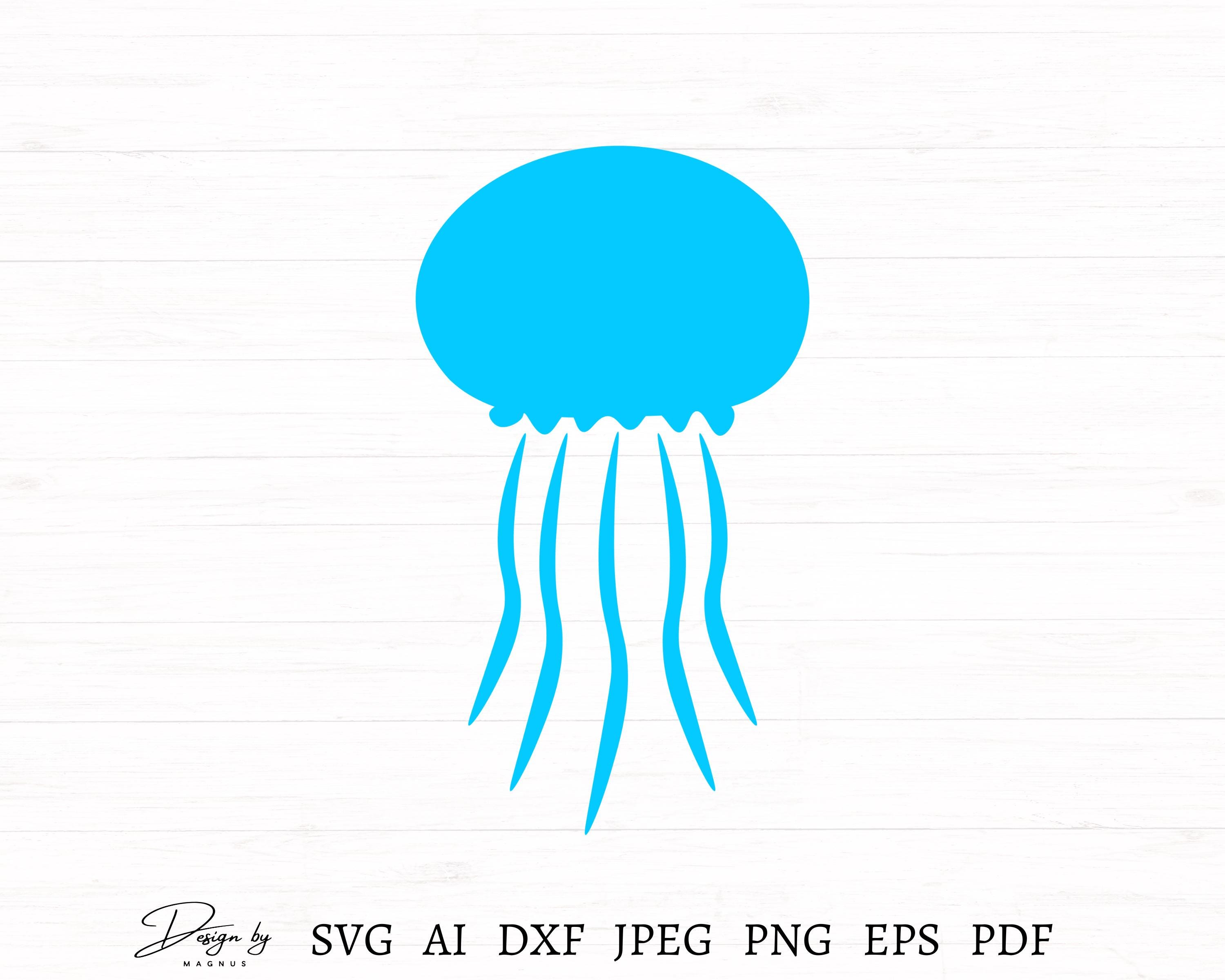 Jellyfish Svg File, Jellyfish Cutfile, Jellyfish Clipart, Jellyfish Svg ...