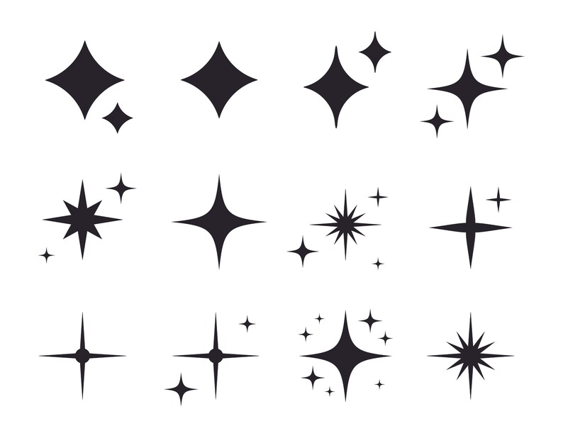 Sparkle Svg Bundle 12 Designs Sparkle Cut File Sparkle - Etsy