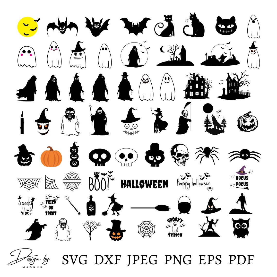 Halloween Svg Bundle 68 Designs Halloween Svg Files Svg - Etsy
