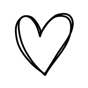 Handdrawn Doodle Heart Doodle Heart Svg Heart Svg Svg Files - Etsy