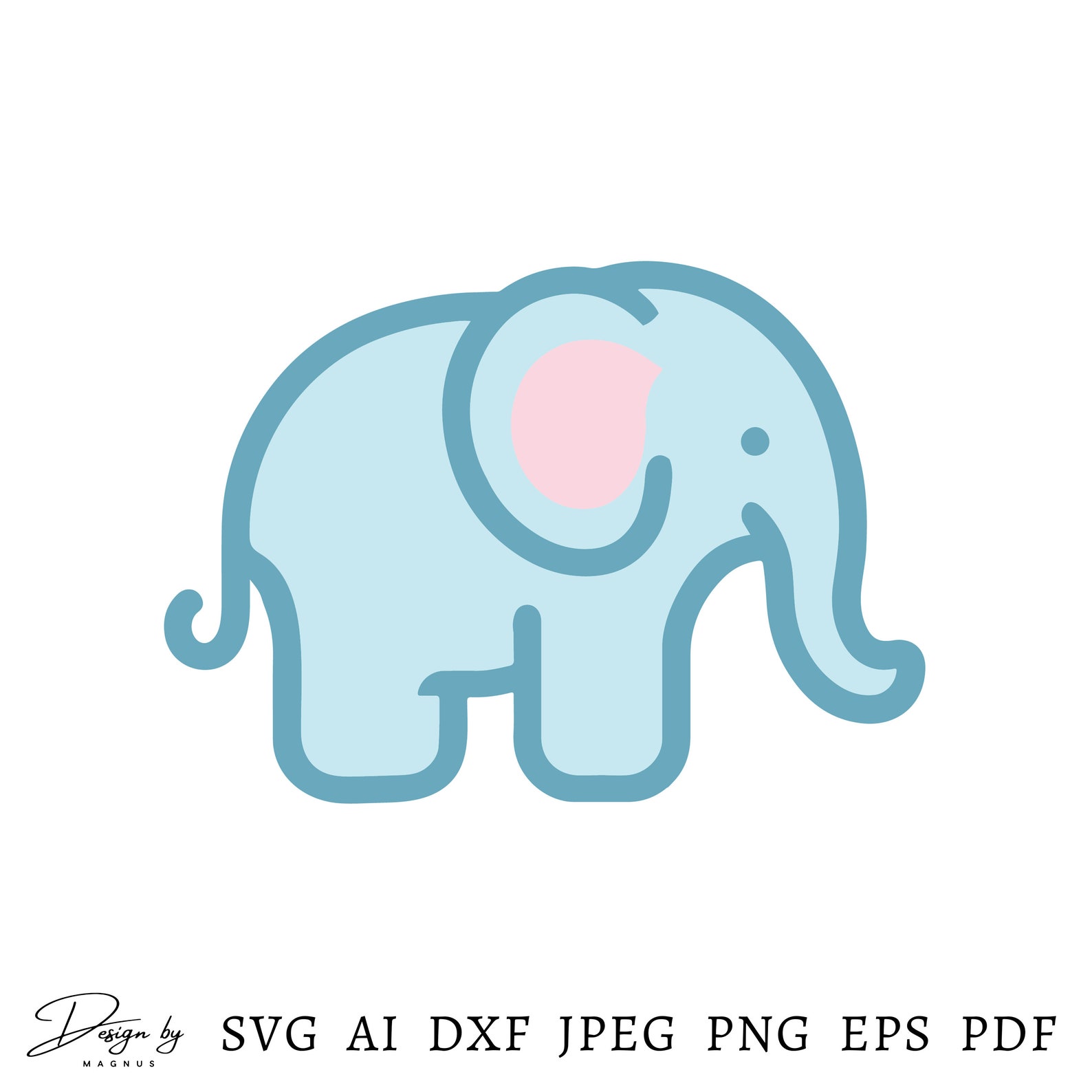 Cute Elephant Svg, Baby Elephant Svg, Baby Elephant Png, Elephant ...