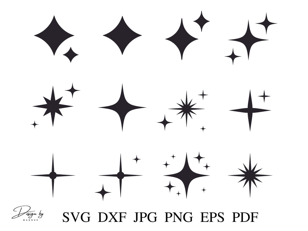 Sparkle Svg Bundle 12 Designs Sparkle Cut File Sparkle - Etsy