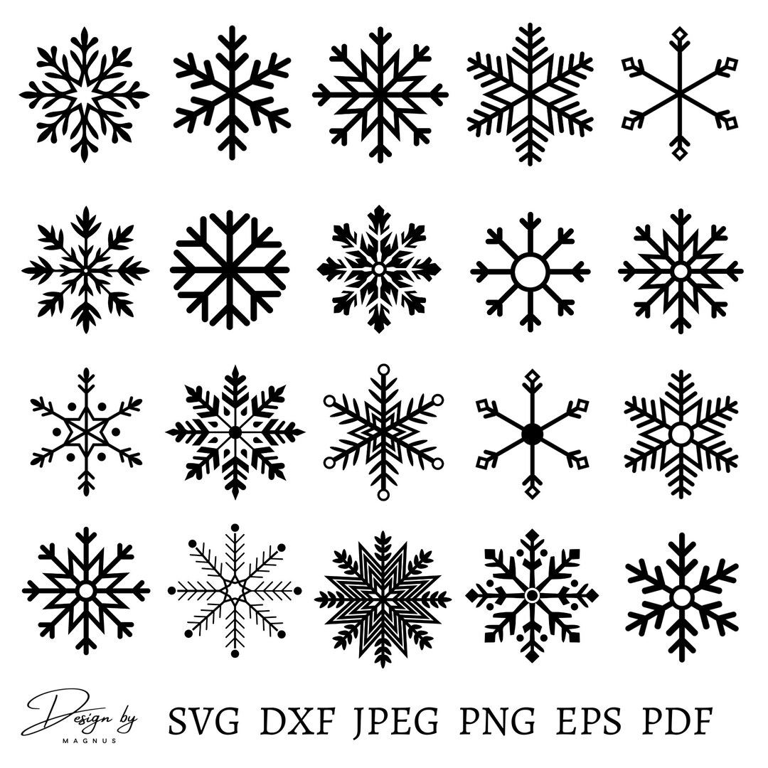 Snowflakes Svg Bundle 20 Designs, Snowflakes Svg, Snowflakes Png ...