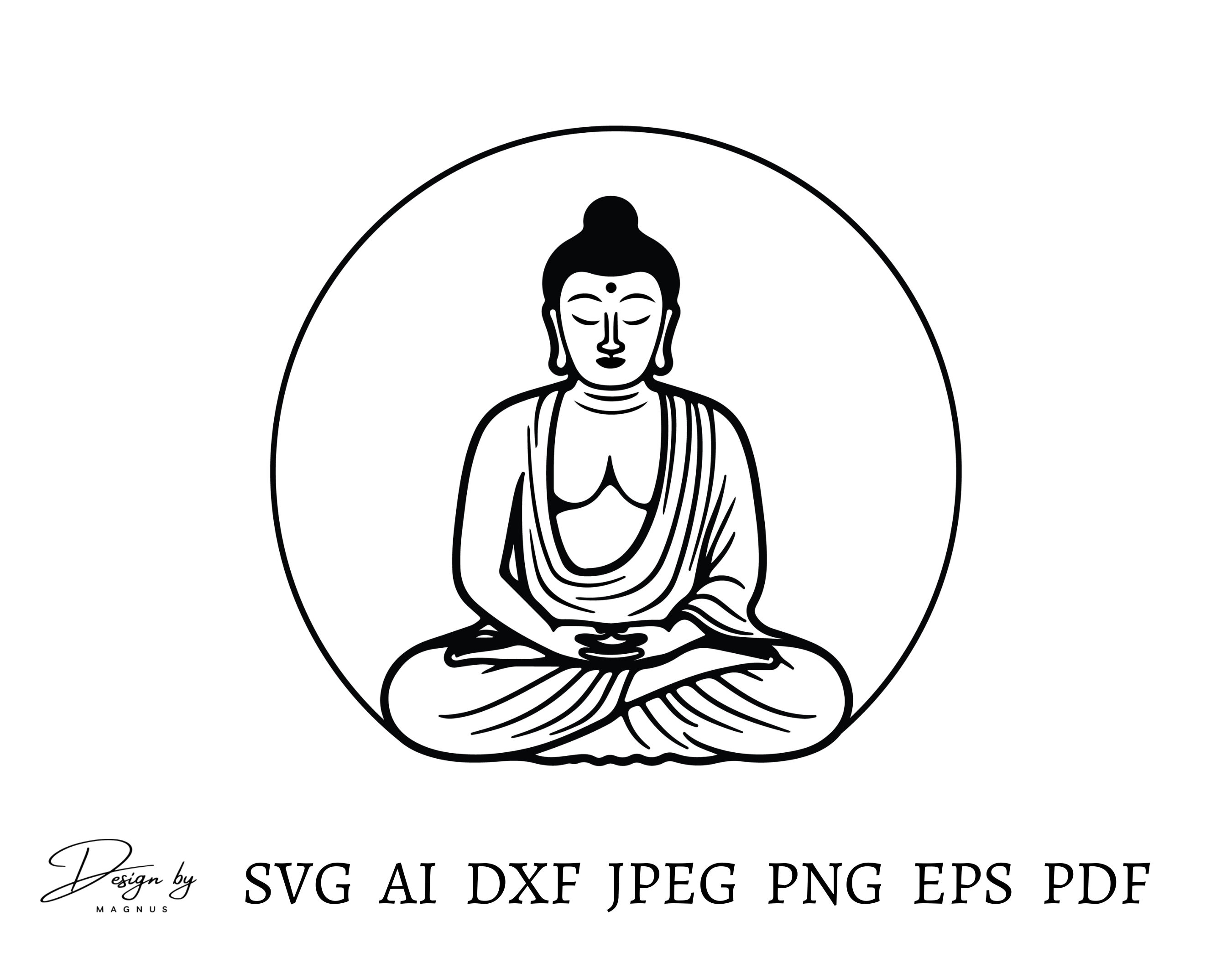 Buddha Svg, Buddha Design, Buddha Png, Svg Files for Cricut, Meditation ...