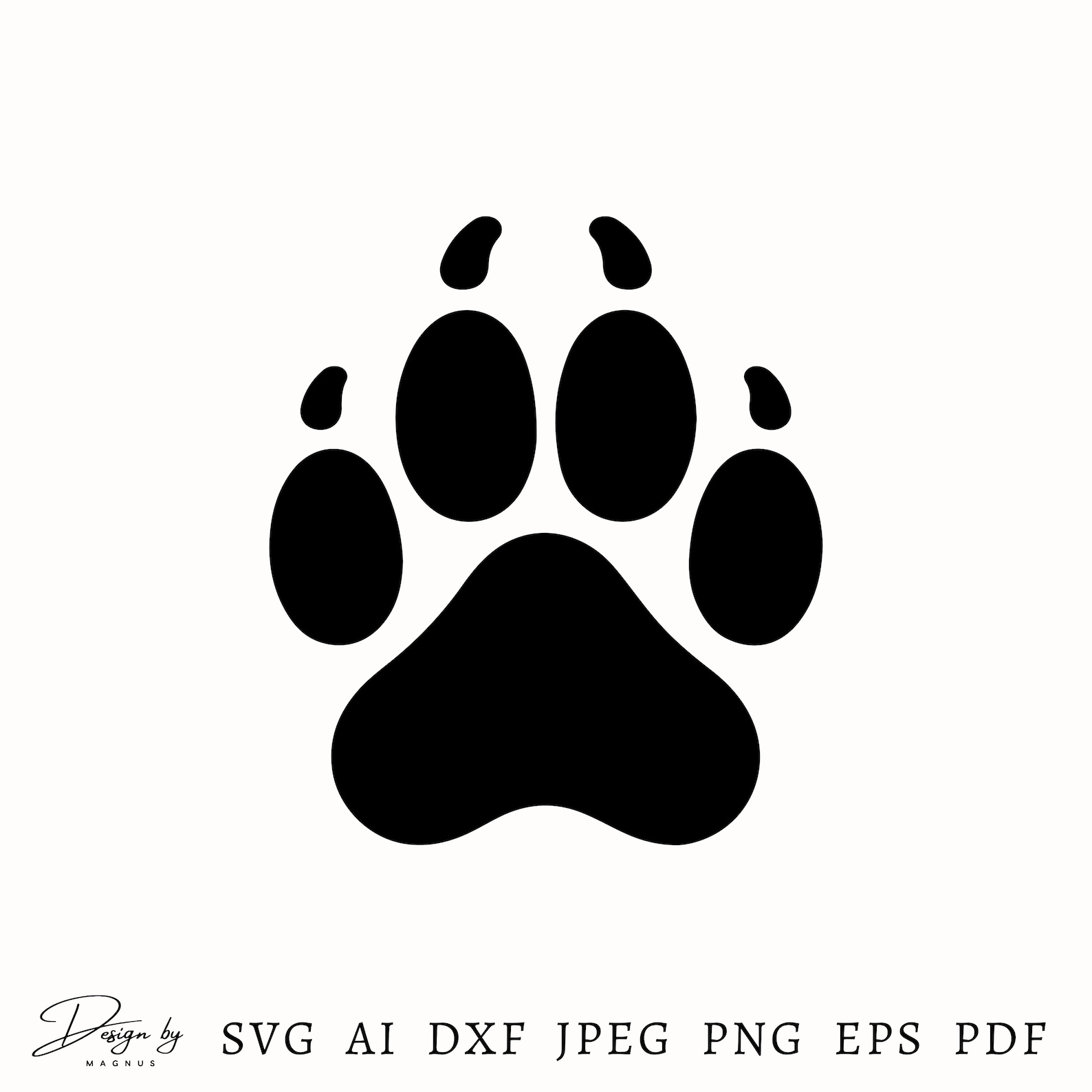 Lion Paw Svg File, Lion Paw Print, Lion Paw Silhouette, Lion Paw Vector ...