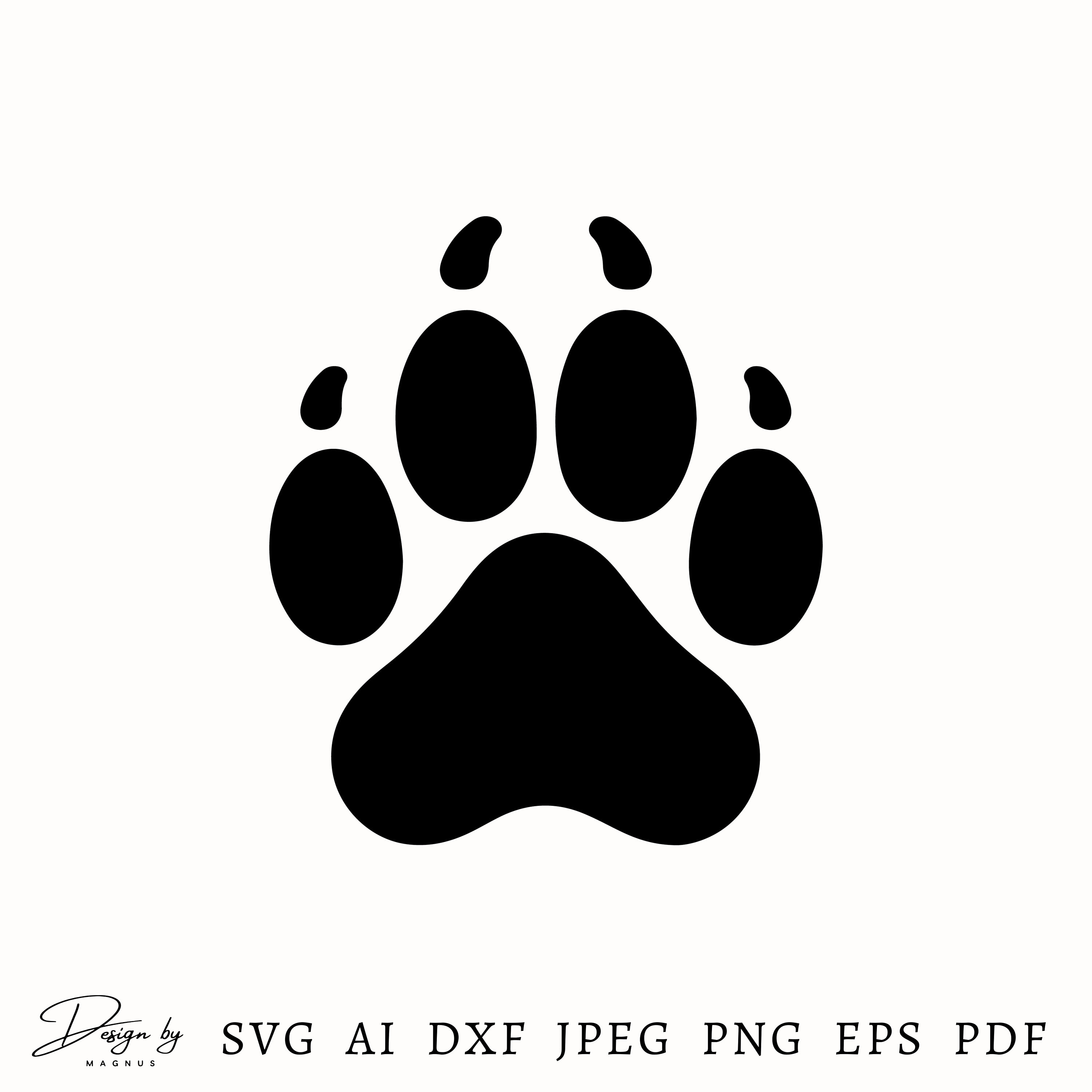 Lion Paw Svg File, Lion Paw Print, Lion Paw Silhouette, Lion Paw Vector ...