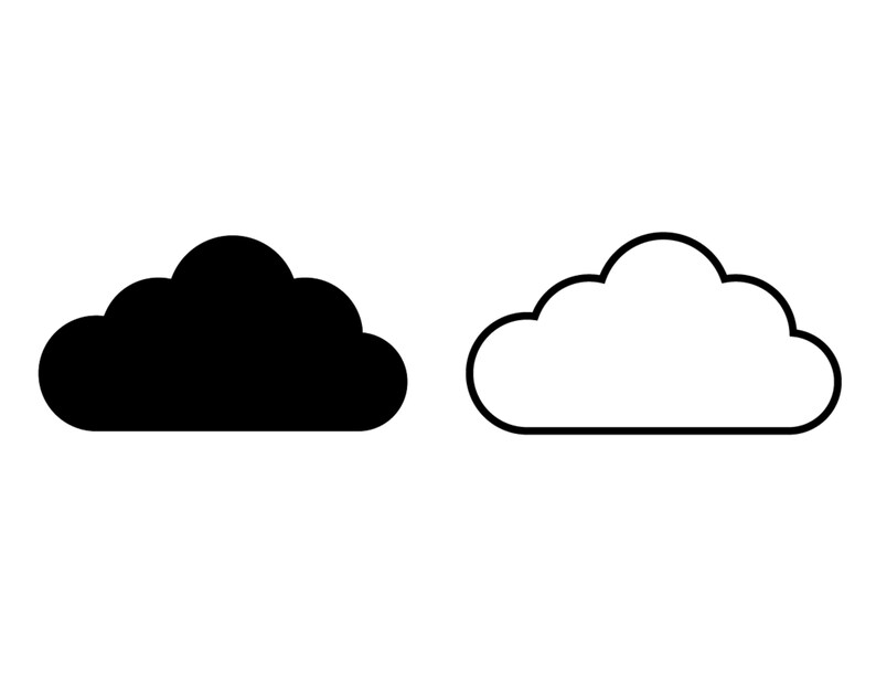 Cloud Svg Cloud Cut File Cloud Silhouette Cloud Vector - Etsy