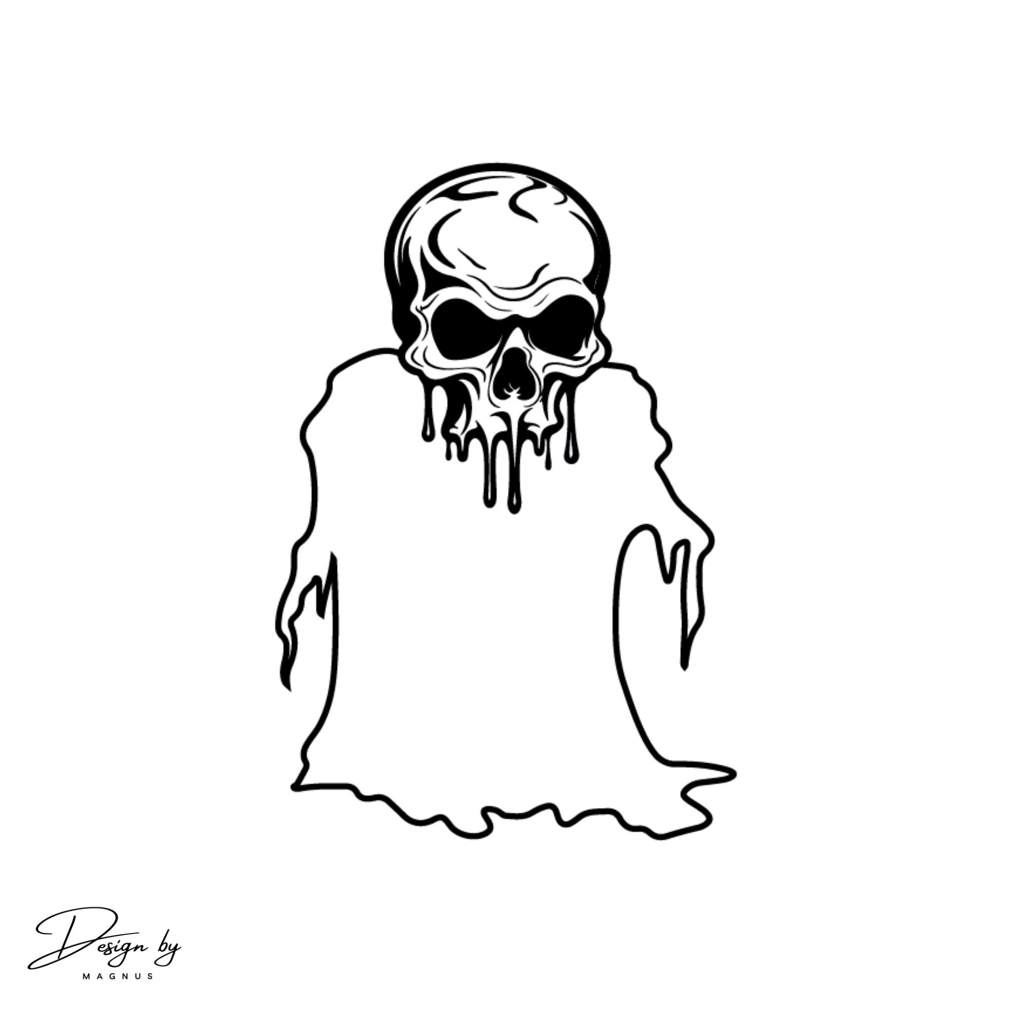 Melting Skeleton Ghost Svg, Skeleton Svg, Halloween Svg, Halloween Png ...