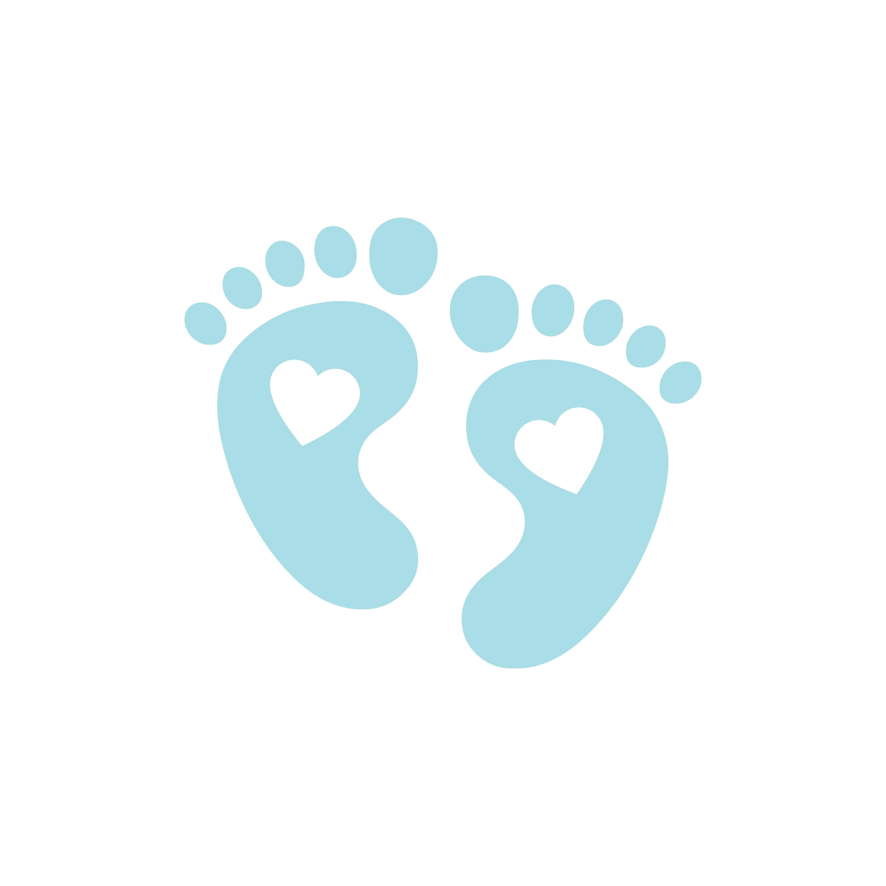 Baby Feet Svg, Blue and Pink, Baby Footprint Clipart, Baby Feet Cut File for Cricut, Newborn Svg ...