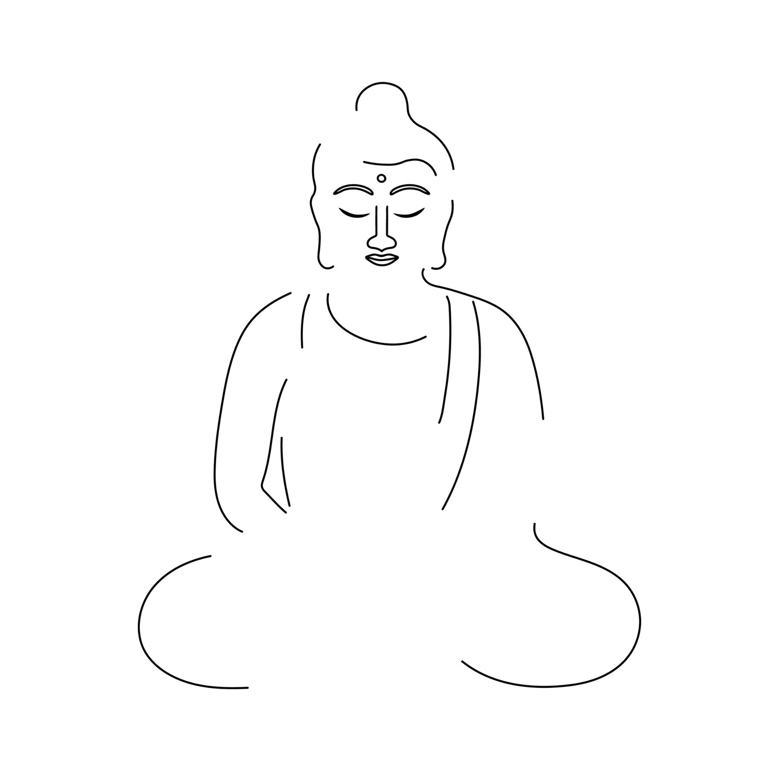 Buddha Line Art Buddha Svg Zen Art Buddha Design Buddha - Etsy