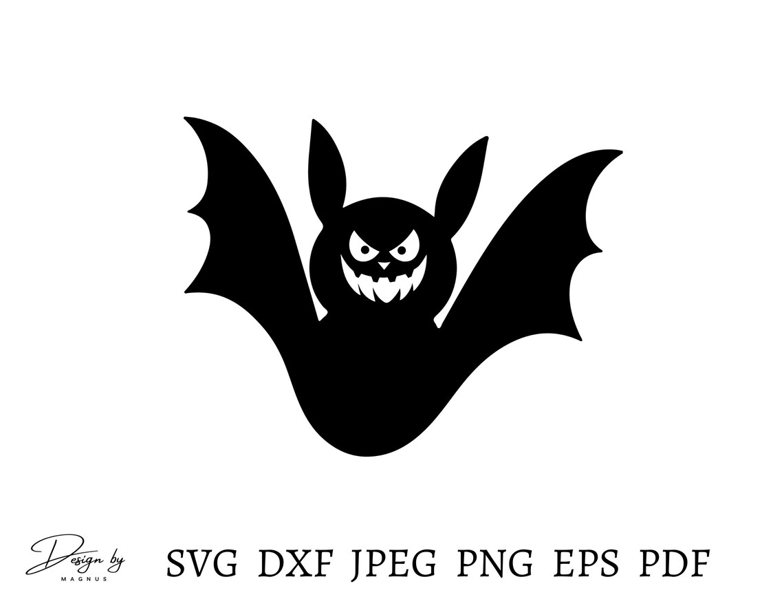 Scary Bat Svg File Halloween Design Halloween Decor - Etsy