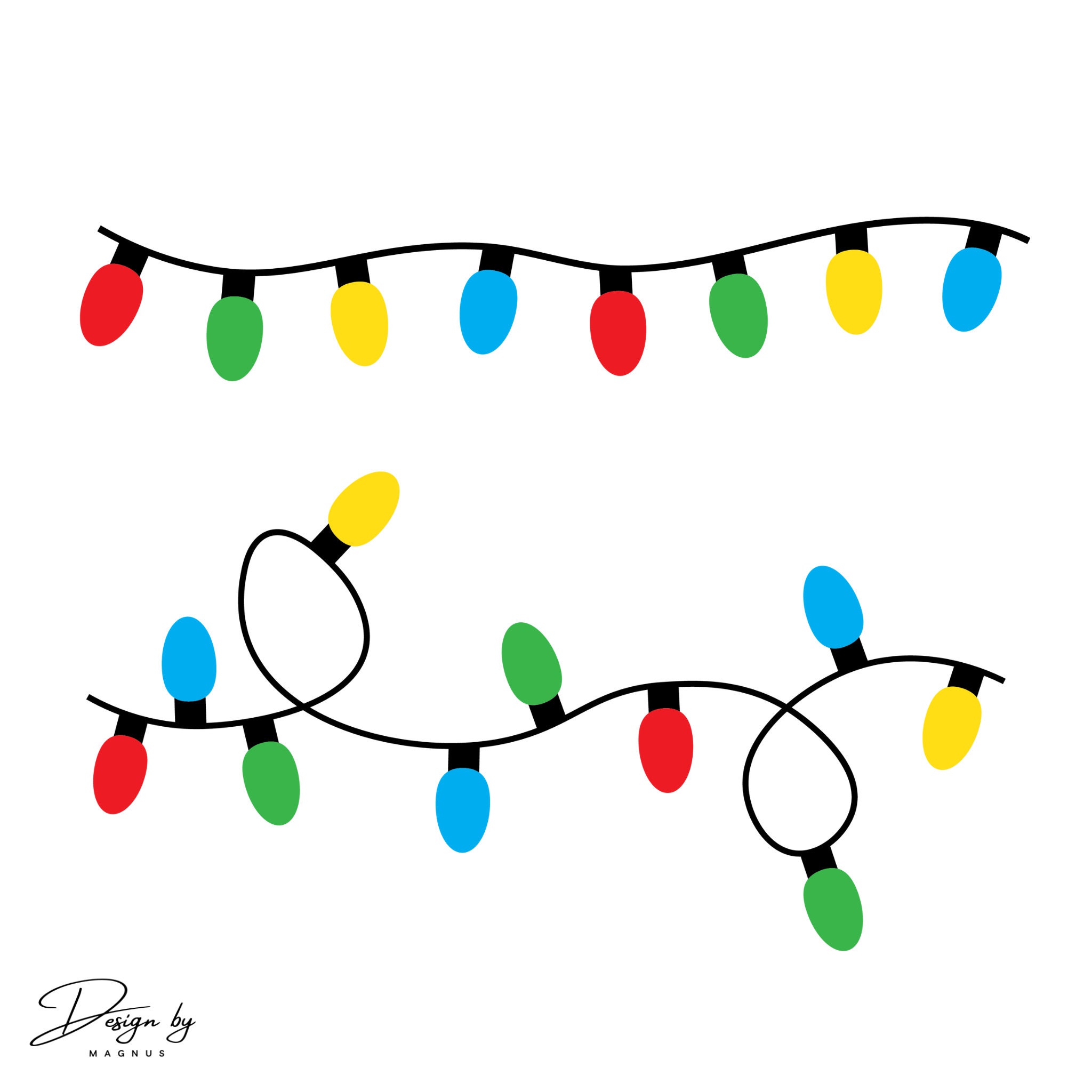 Christmas Lights Svg, Christmas Lights Clipart, Christmas Design ...