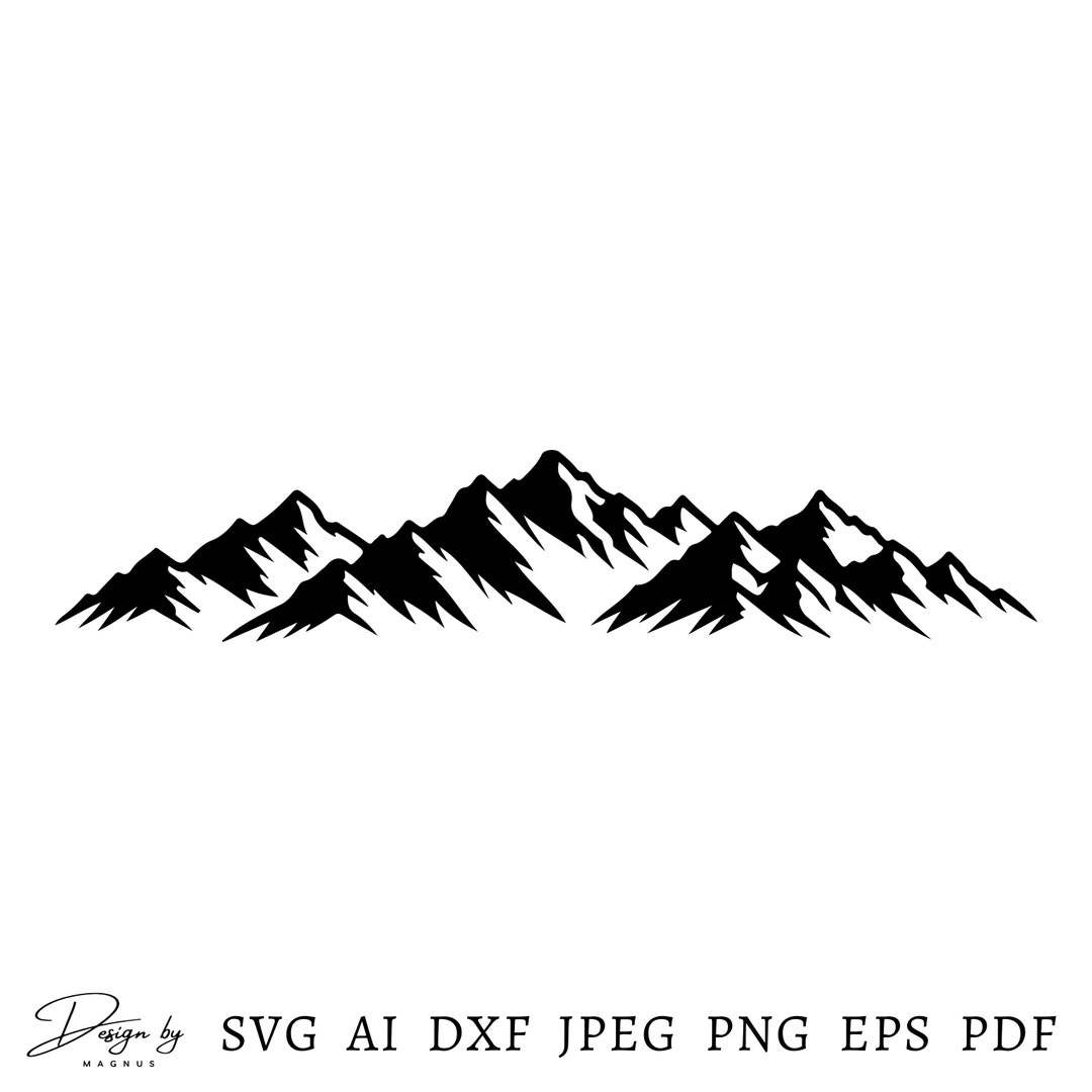 Mountain Range Svg, Mountain Svg File for Cricut, Mountain Png ...