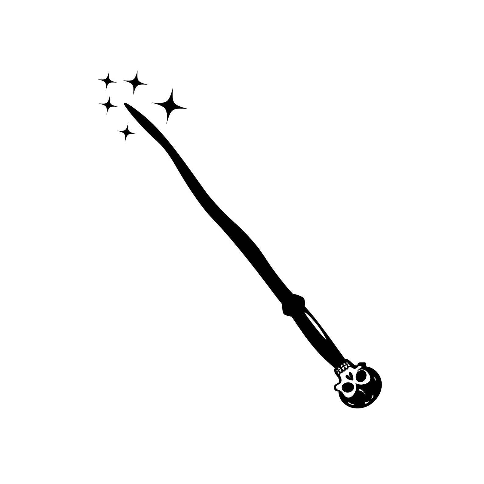 Magic Wand With Skull Svg Magic Svg Halloween Design Svg - Etsy