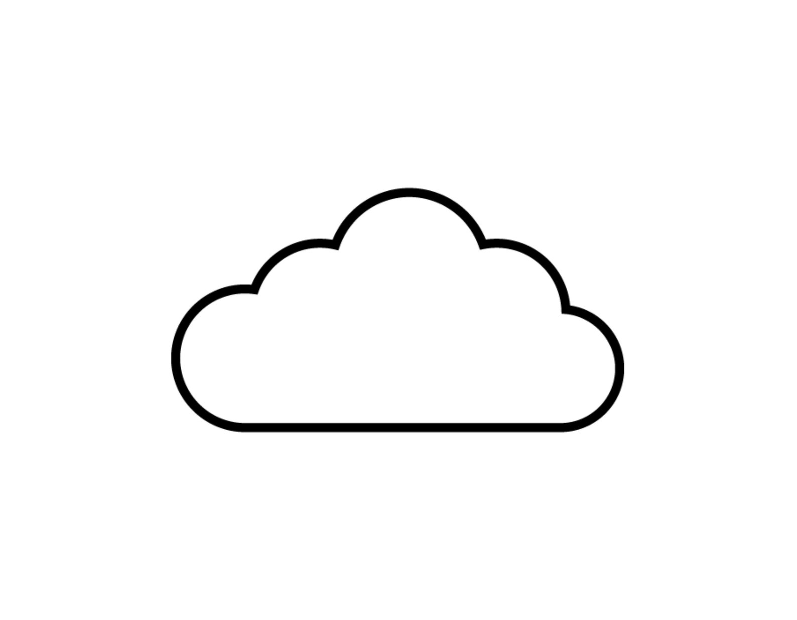 Cloud Svg, Cloud Cut File, Cloud Silhouette, Cloud Vector File, Svg ...