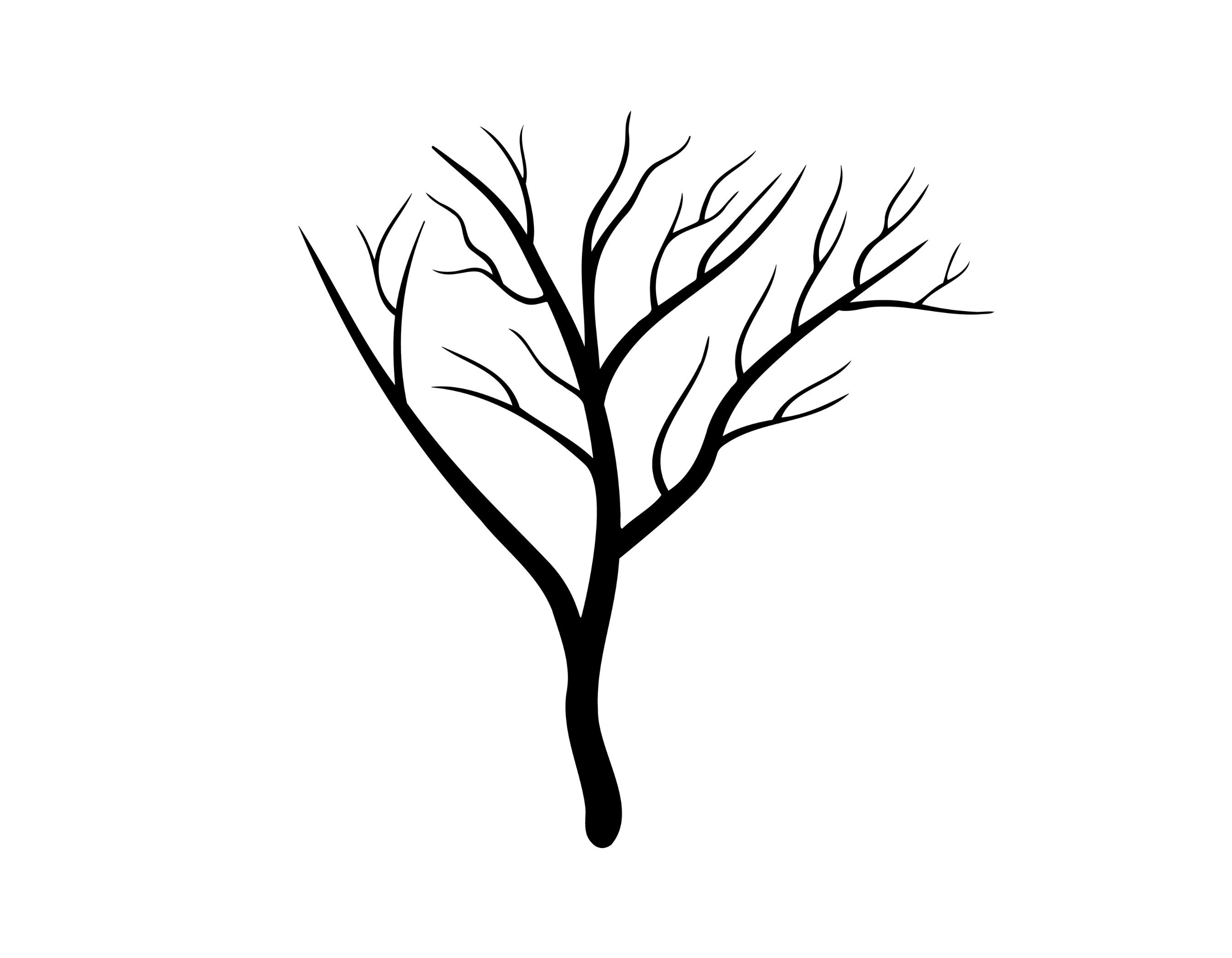 Buy Bare Tree Svg, Tree Silhouette, Tree With No Leaves, Tree Svg File ...