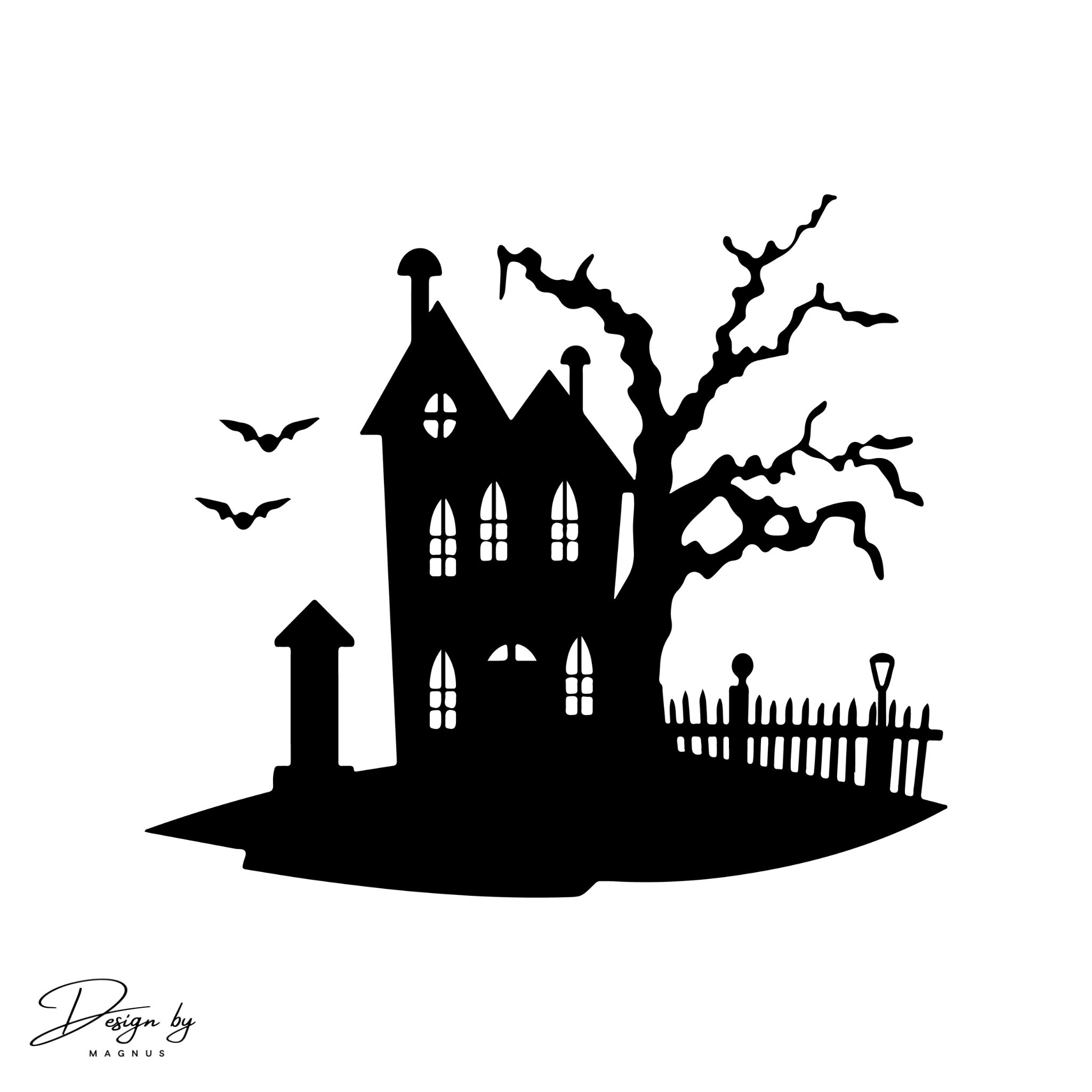 Haunted House Svg File, Haunted House Png, Halloween Decor, Haunted ...