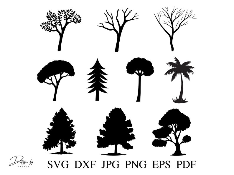 Tree Svg Bundle 10 Designs Tree Svg Files Tree Svg Cricut - Etsy