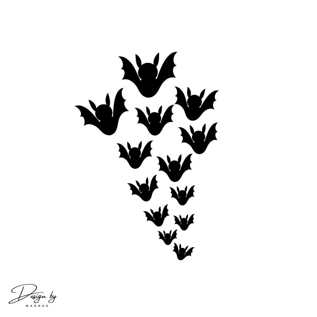 Swarm of Bats Svg, Bats Svg, Bats Decor, Halloween Svg, Halloween Png ...
