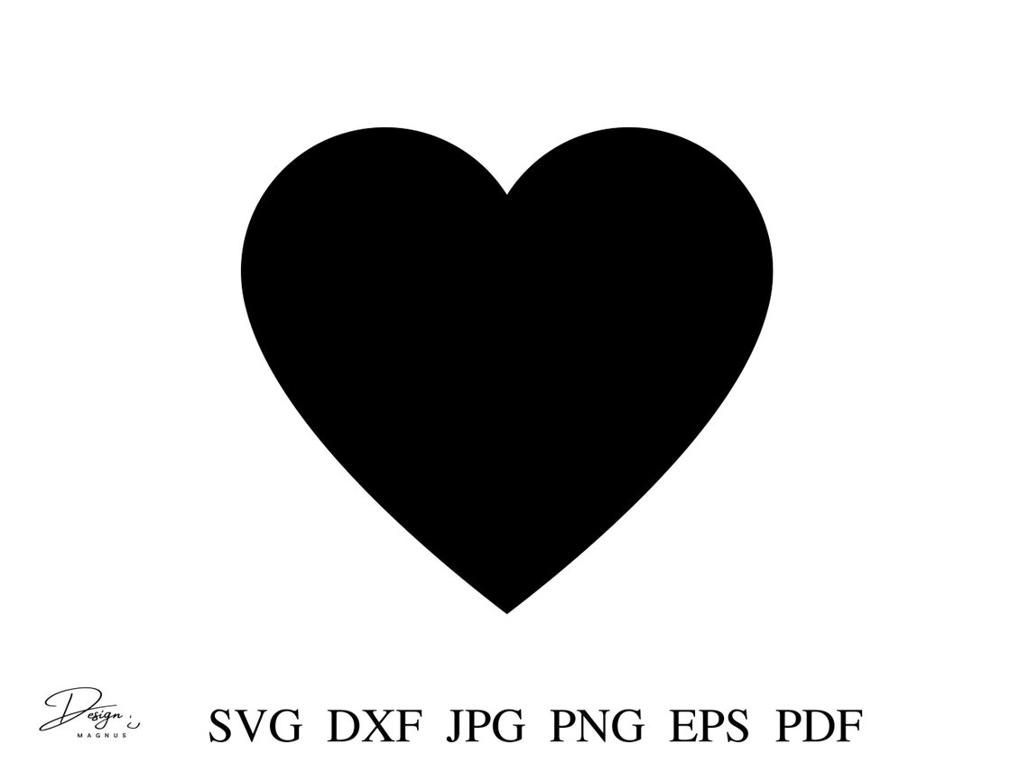 Heart Shape Svg Heart Silhouette Heart Design Heart Png - Etsy