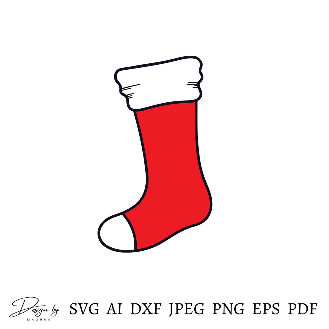 Christmas Stocking Svg, Christmas Svg File, Christmas Stocking Clipart ...
