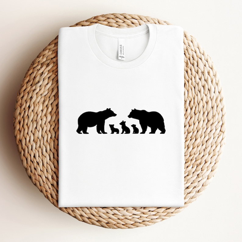 Bear Family Svg File, Bear Family Silhouette, Bear Svg, Bear Clipart ...
