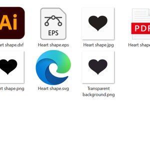 Heart Svg Cut File, Love Svg, Svg Files for Cricut, Png, Dxf, Eps, Pdf ...