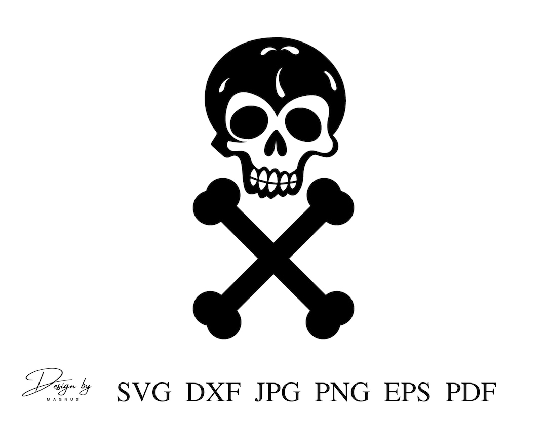 Skull and Bones Svg Pirate Svg File Skull and Crossbones - Etsy