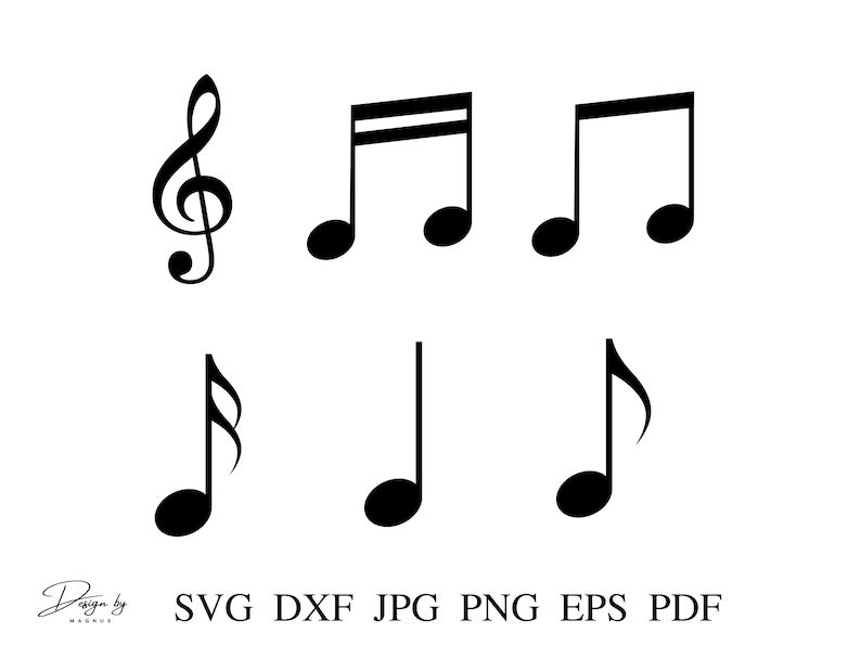 Musical Notes Svg Bundle Music Clipart Music Svg Music - Etsy