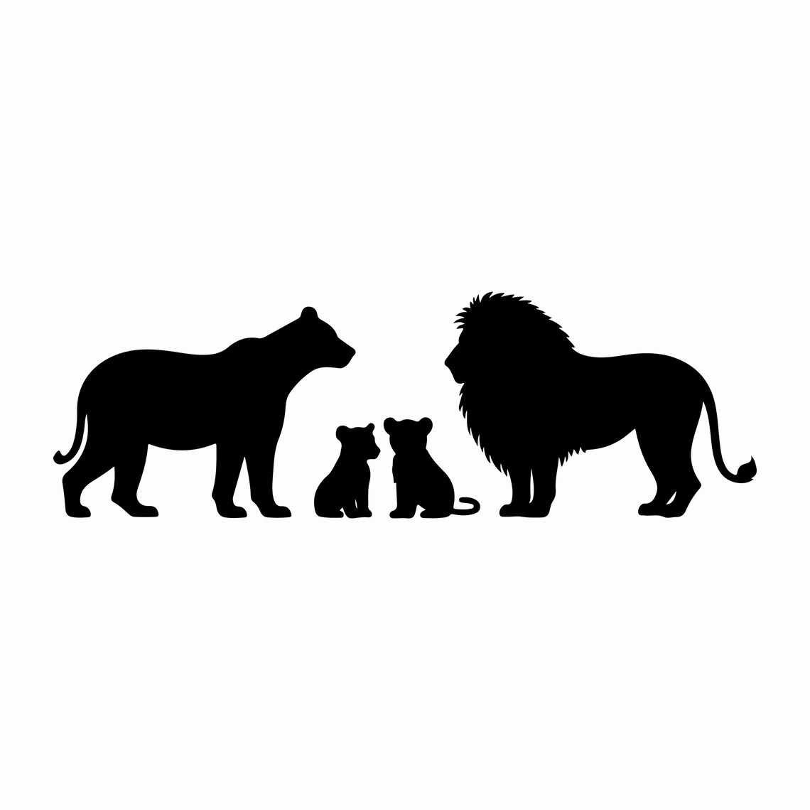 Lion Family Svg, Lion Family Silhouette, Lion Svg File for Cricut ...