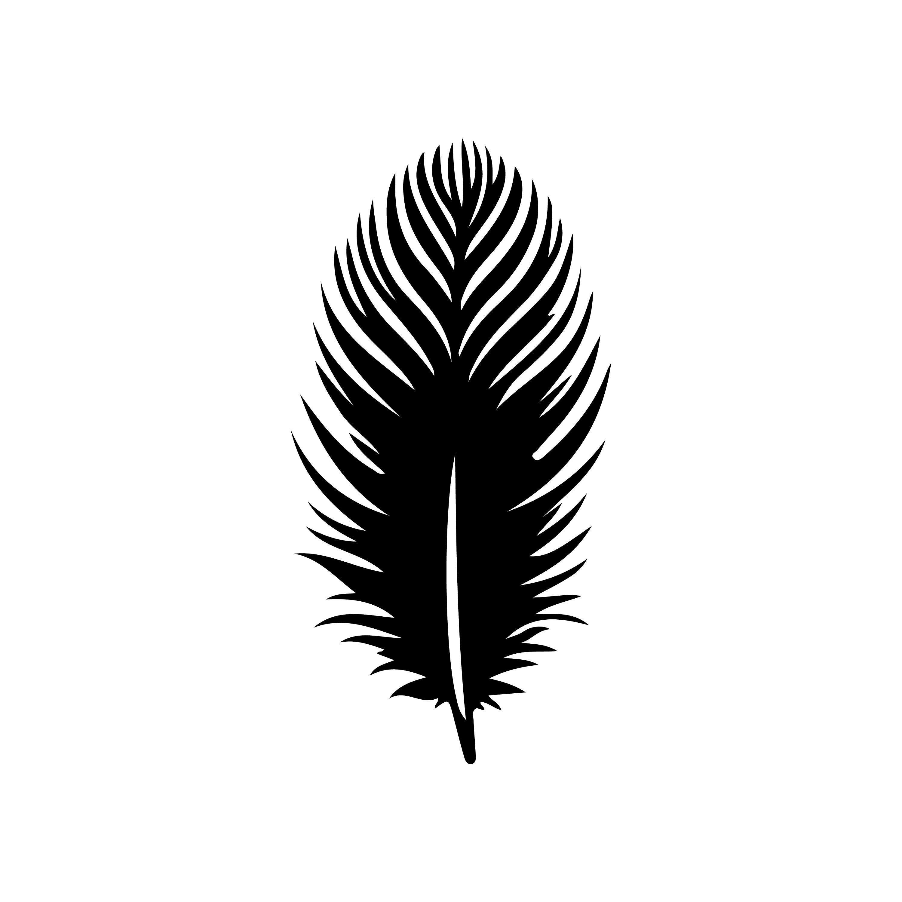 Paquete Svg de plumas 20 diseños, archivos de corte de plumas para ...