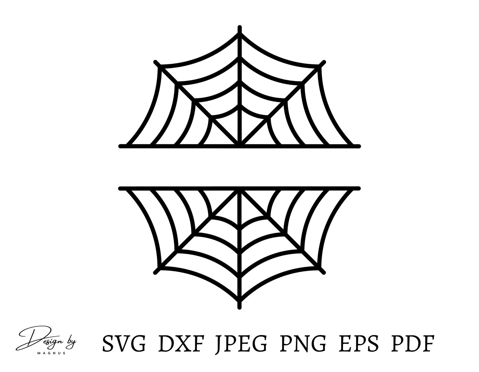 Spider Web Monogram Svg File, Halloween Monogram, Halloween Svg, Spider ...