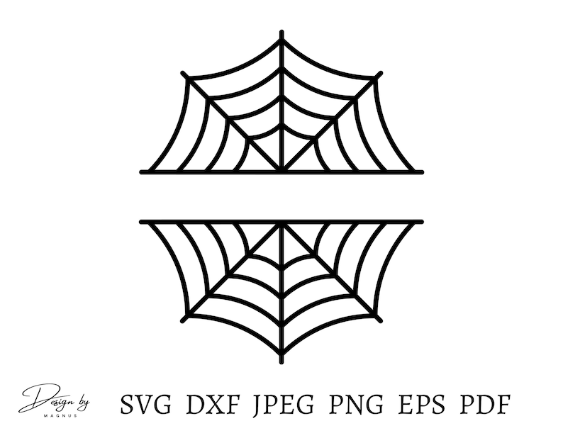 Spider Web Monogram Svg File, Halloween Monogram, Halloween Svg, Spider ...