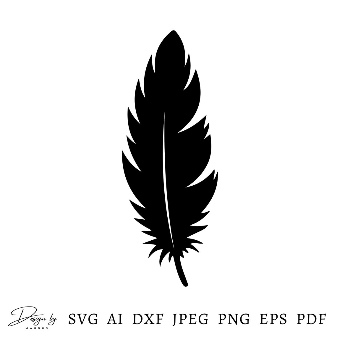 Feather Svg File, Feather Png, Feather Clipart, Feather Silhouette, Svg ...