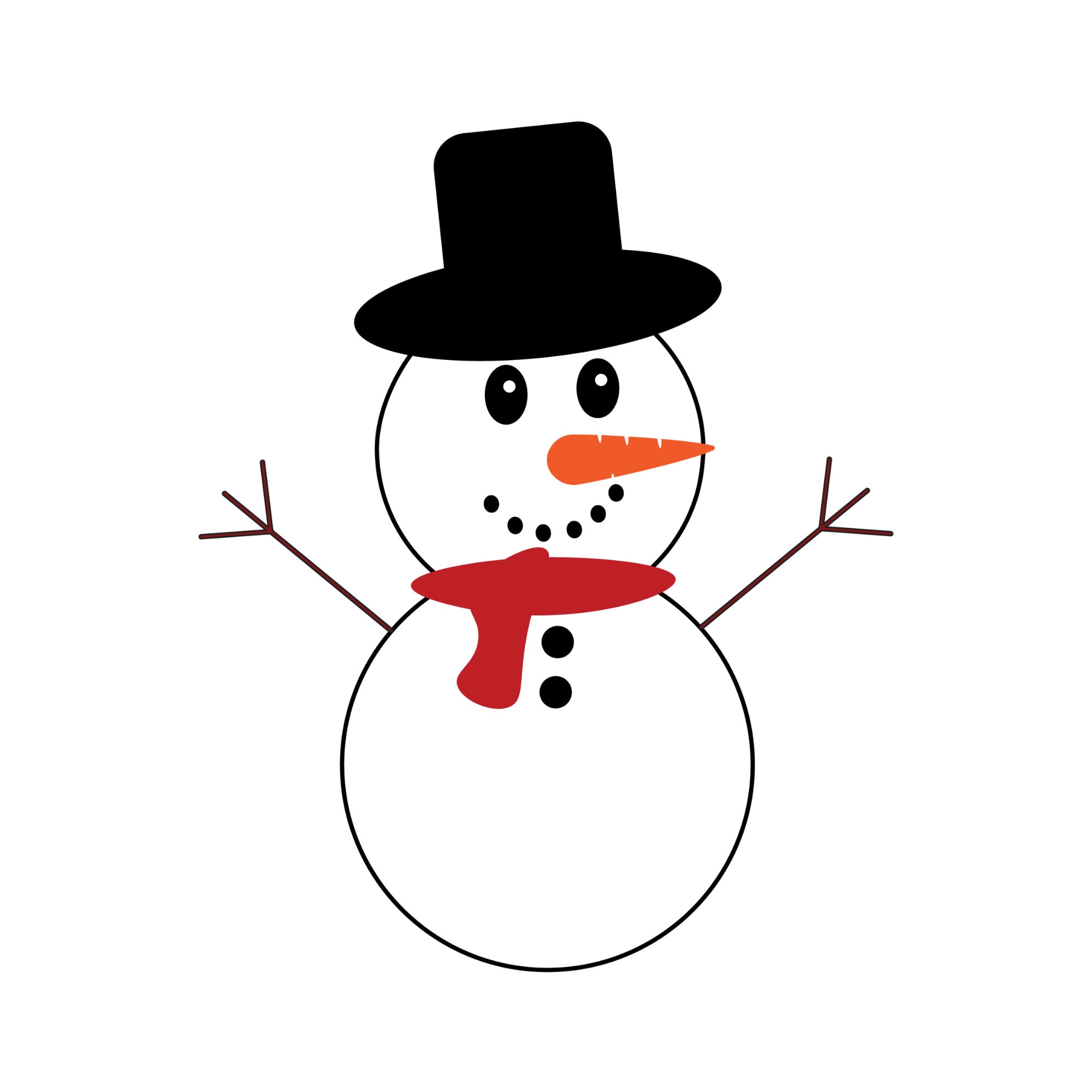 Snowman Svg, Snowman Png, Snowman Clipart, Snowman Design, Svg, Ai, Dxf ...