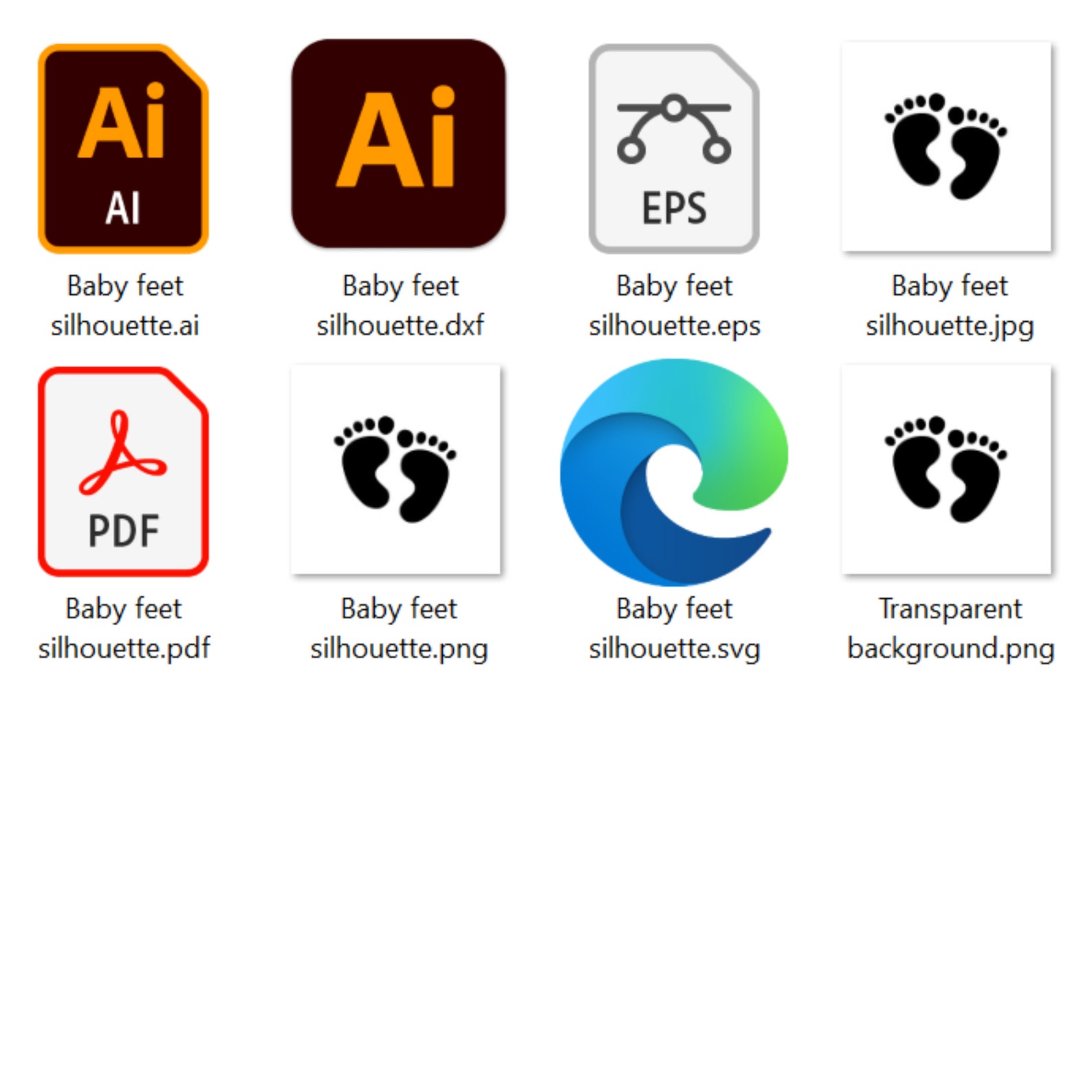 Baby Feet Svg, Baby Feet Silhouette, Baby Footprint, Baby Svg, Baby ...