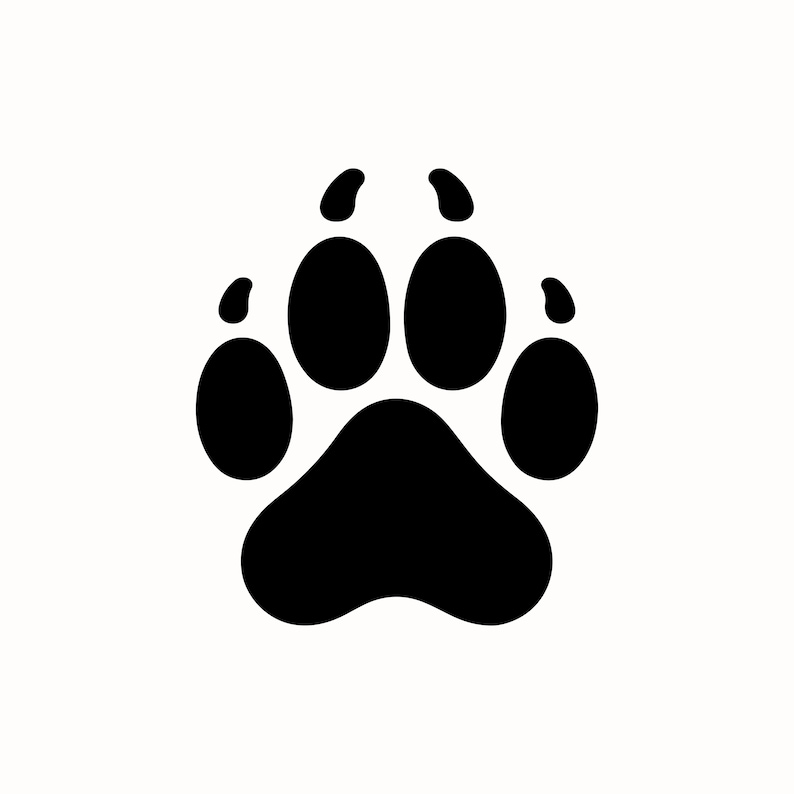 Lion Paw Svg File, Lion Paw Print, Lion Paw Silhouette, Lion Paw Vector ...