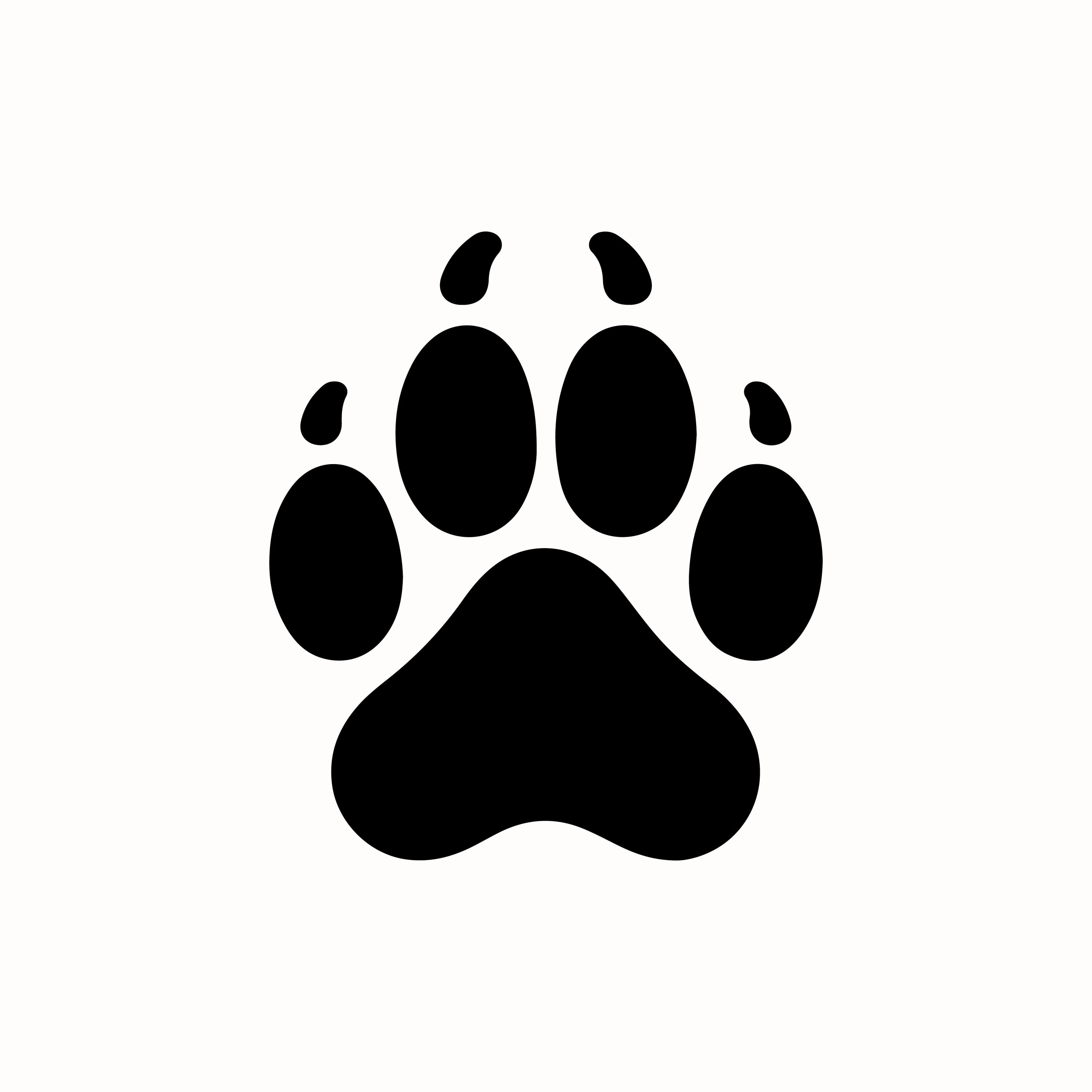 Lion Paw Svg File, Lion Paw Print, Lion Paw Silhouette, Lion Paw Vector ...
