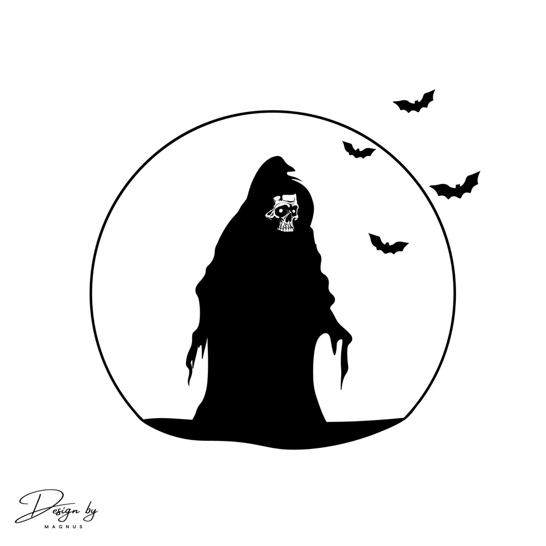 Ghost and the Moon, Svg File, Halloween Scenery, Halloween Svg ...