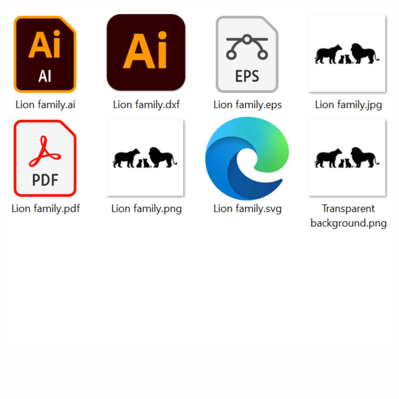 Lion Family Svg, Lion Family Silhouette, Lion Svg File for Cricut ...