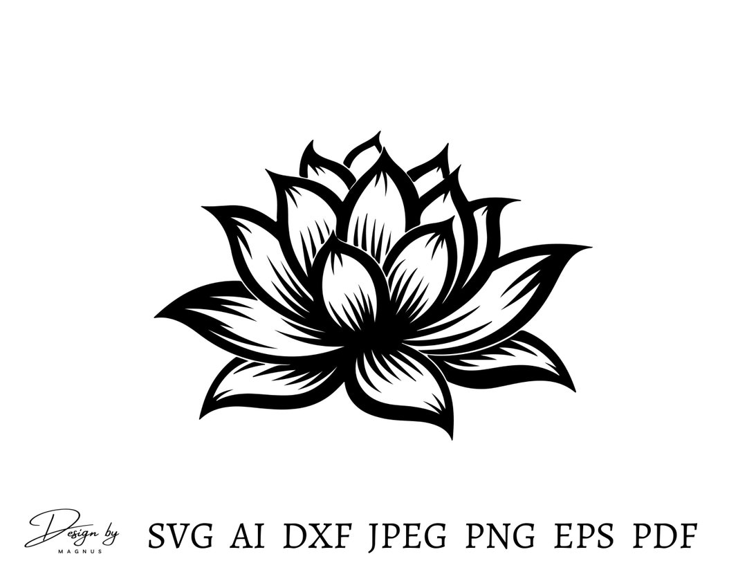 Lotus Flower Svg, Lotus Png, Lotus Flower Art, Lotus Flower Cut File ...